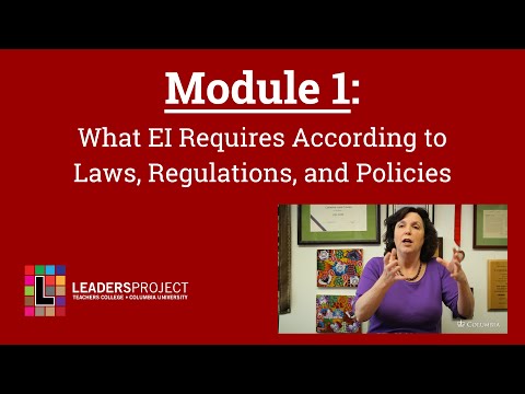 NYCDOH Module 1: What EI Requires According to Laws, Regulations, and Policies