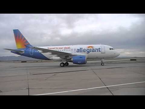 Allegiant Airlines Airbus A319 Taxiing To The Gate At Phoenix Mesa Gateway Airport