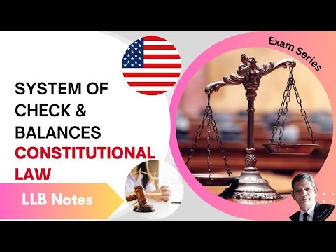 LLB Exam Series Notes Check and Balances in USA Constitution in Urdu | Hindi
