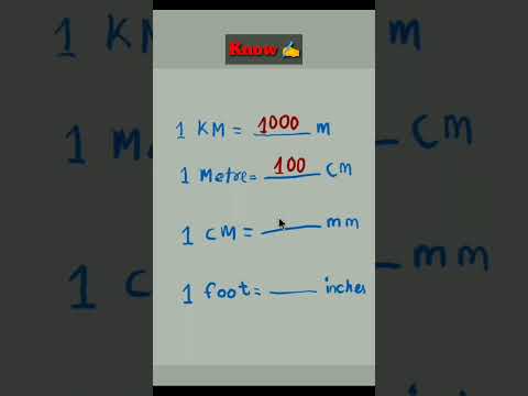 1Km,1Metre,1cm,1foot