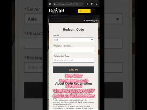 Redeem Genshin Impact redemption code from Hoyoverse website