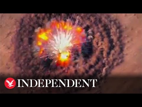 Video shows Russian airstrike on Ukrainian anti-aircraft system