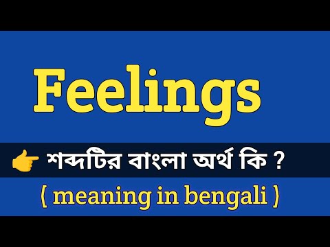 Feelings Meaning in Bengali With Example || Feelings শব্দটির বাংলা অর্থ কি হবে ?