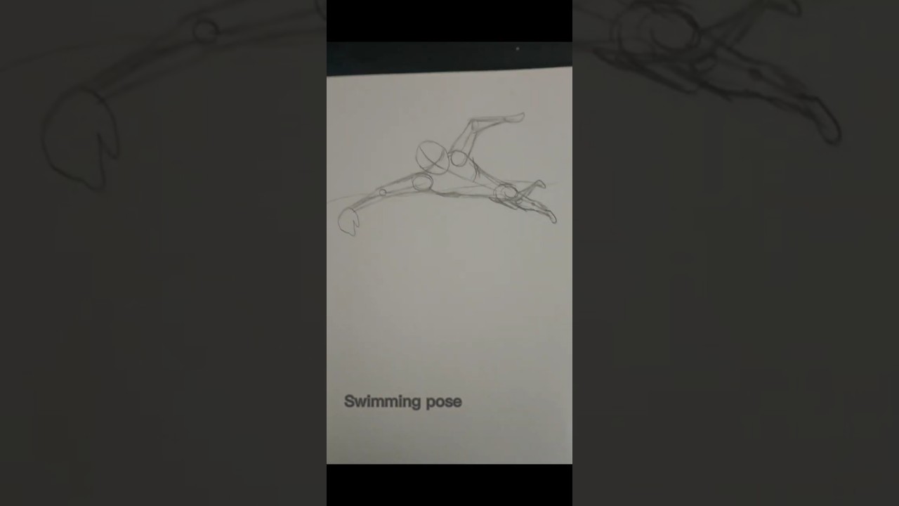 *DAY 101* Drawing of the Day (Swimming Pose Guides) | Category: Human Body Poses #drawing