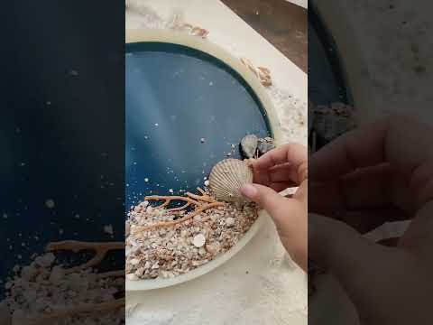 DIY Beach Tray #craftideas #craft #handmade #ocean #resin