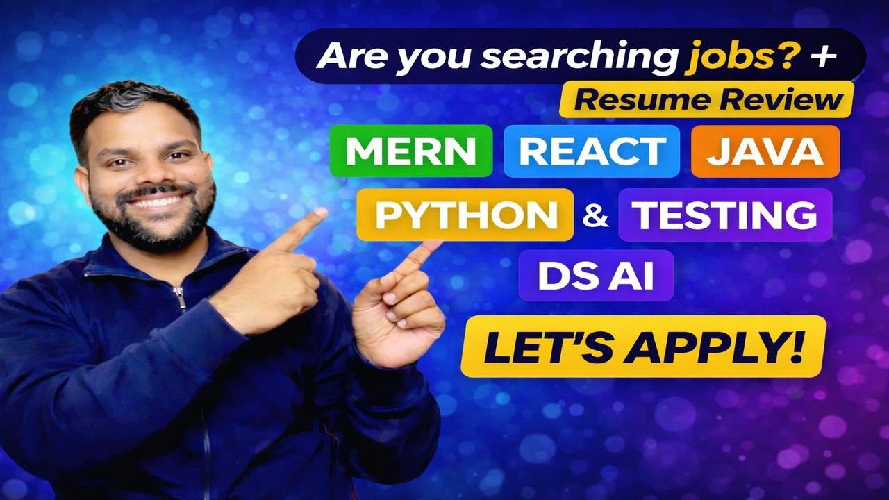 Are You Searching Jobs? | Resume Review + MERN, React, Java, Python, AI | Apply Now