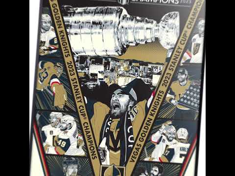 Vegas Golden Knights Stanley Cup Championship Print 18" x 24" Serigraph