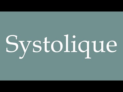 How to Pronounce ''Systolique'' (Systolic) Correctly in French