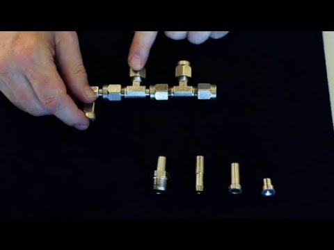 Efficient tube connections with adjustable parts