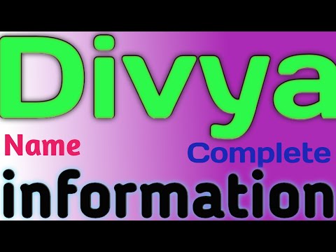 Divya Name Meaning | Divya Name Full Details | Divya Naam Ki Rashi | The Secret of Name