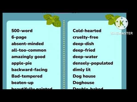 Compound adjectives worksheets and examples