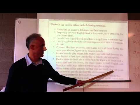 Lesson 12: Coordination; syntax analysis; avoiding run-ons