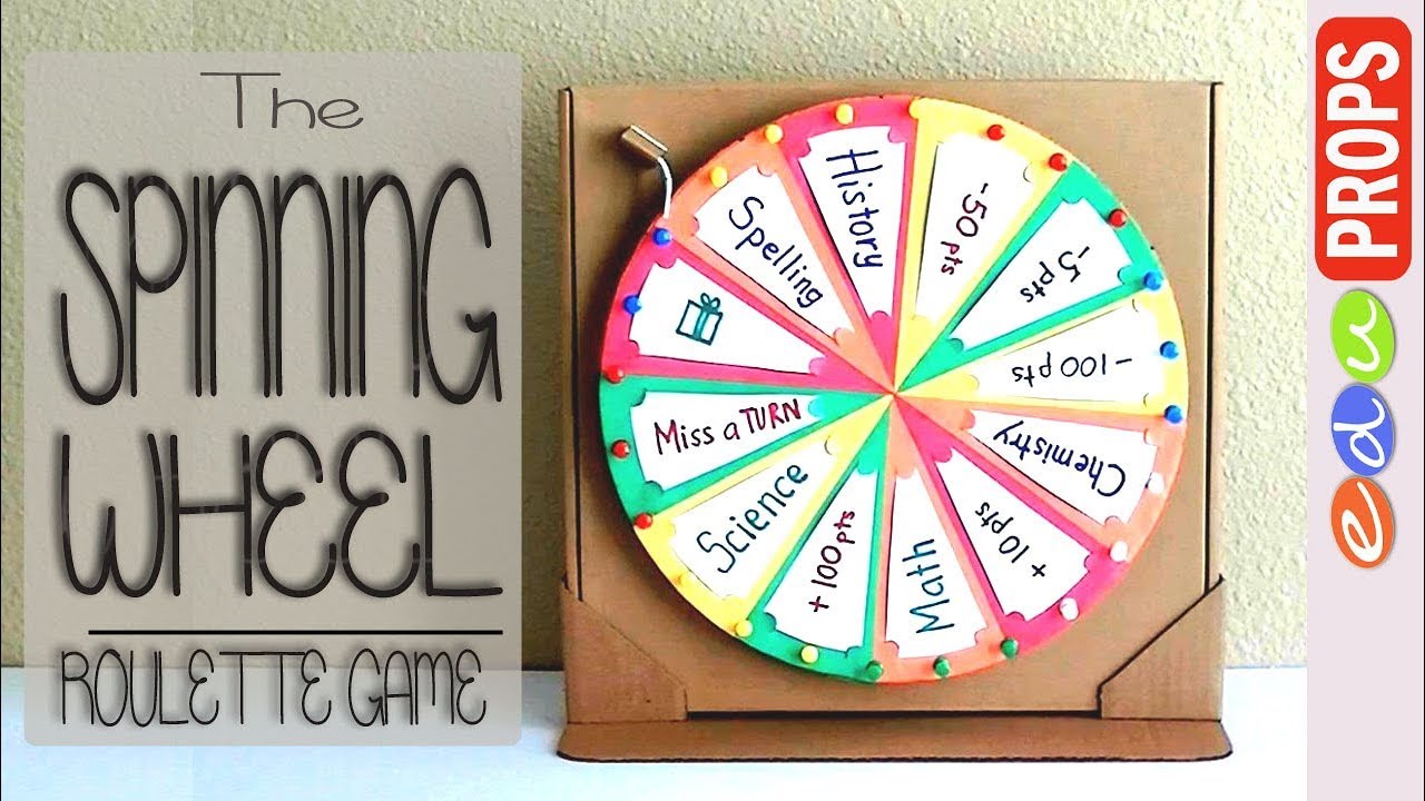 THE ROULETTE GAME_How to make a spinning wheel out of cardboard | Edu Props