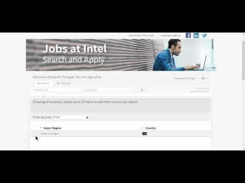 Applying Jobs in INTEL Career