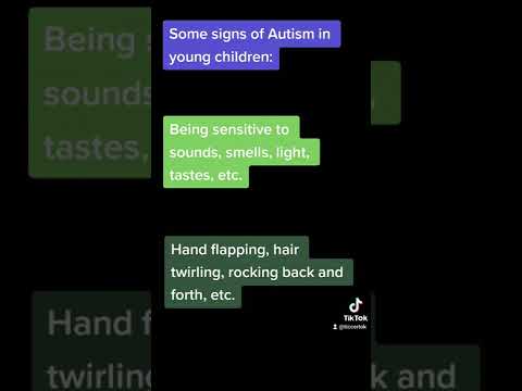 Signs Of Autism In Young Children (can also be signs of other conditions)
