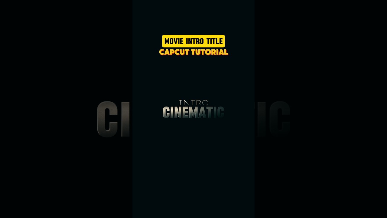 Cinematic Intro + Capcut Tutorial | 4k Edit | 🎥😎