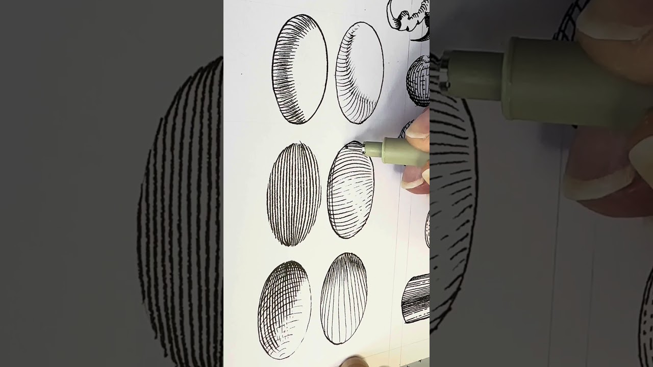 Line technique exercise for pen and ink