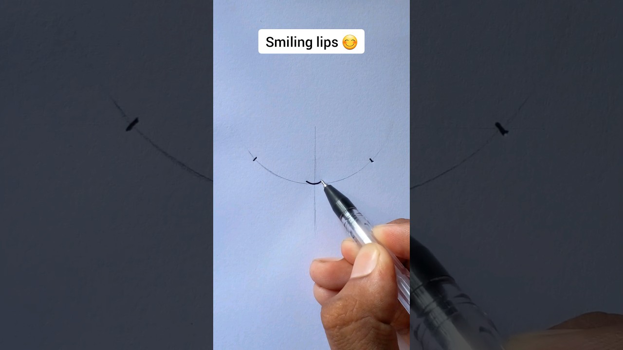 Smiling lips drawing easy 👄 #drawingtutorial