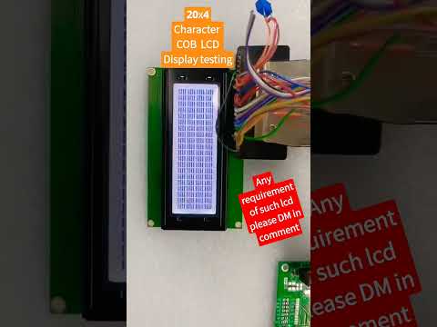 20x4 Character COB LCD display testing video clip #shorts