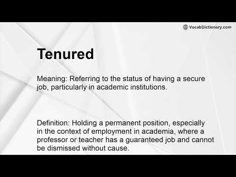 Tenured Meaning