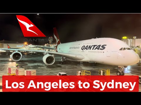(4K) Los Angeles to Sydney TRIP REPORT QANTAS QF 12 Airbus A380 Economy