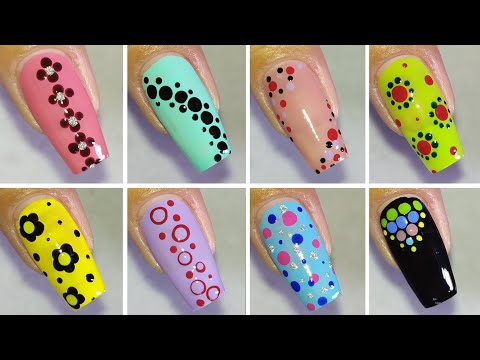 Top 8 Dotting nail designs using dotting tools ! #naildesign #nailart #dottingtoolnailart