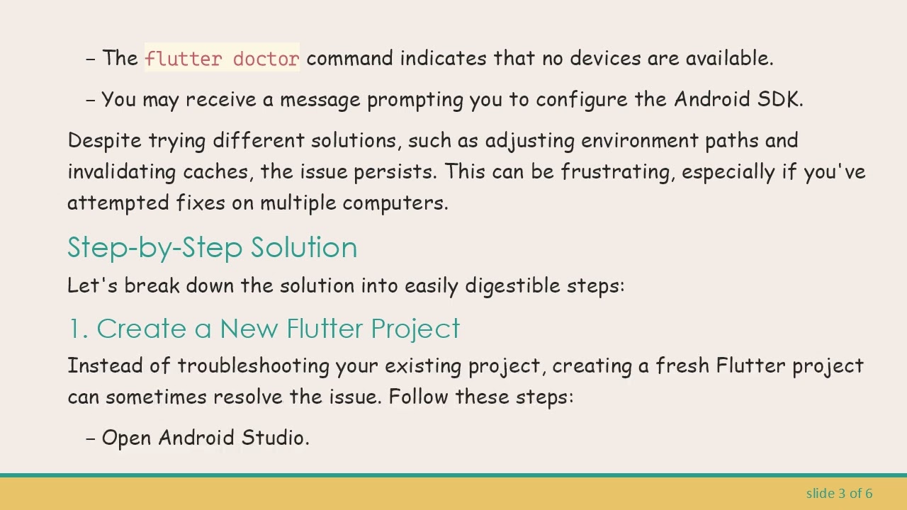 Solving the Issue of Android Studio Emulator Not Displaying Your Flutter App