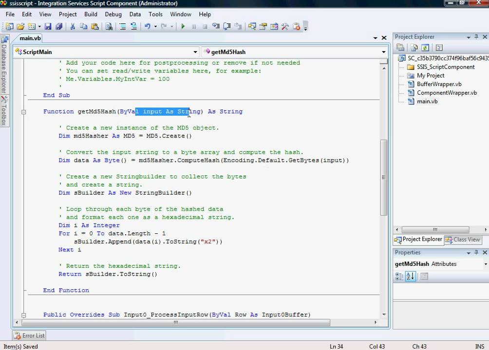 Generate MD5 Hash from Text String for SSIS