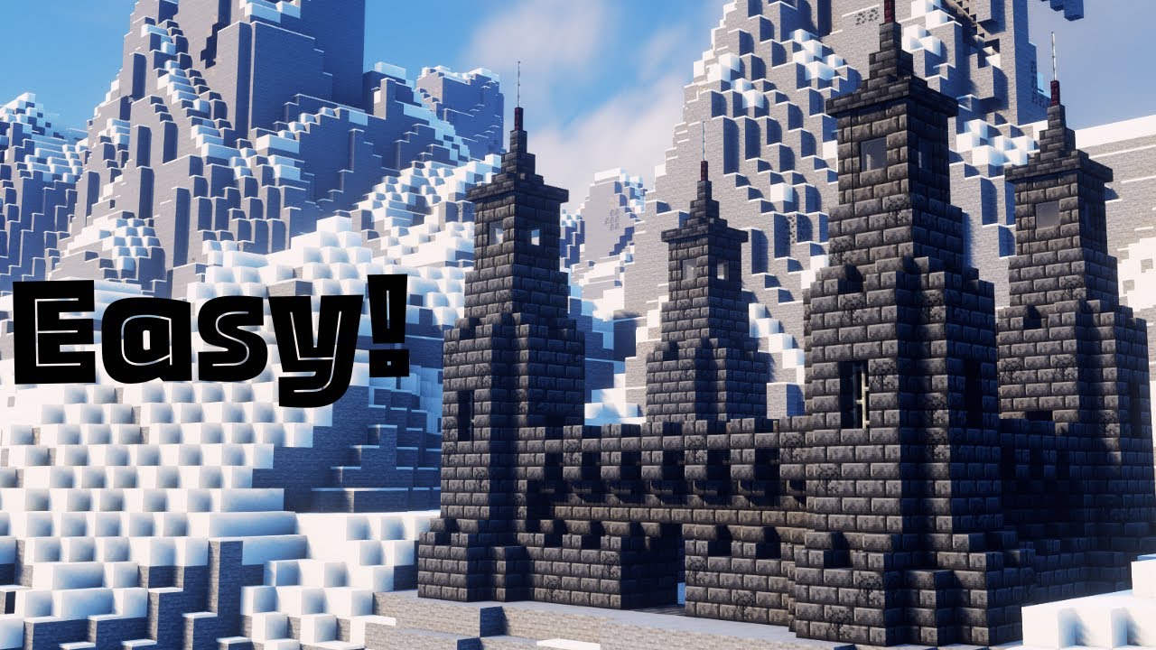 Minecraft: How to Build a Small Deepslate Castle | Tutorial