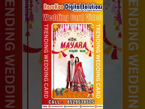 #shorts marriage invitation card video - Wedding Card #marriageinvitationcards #RasuKoo #savethedate