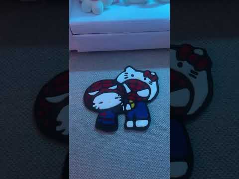 Hello Kitty Spider-Man couple rug
