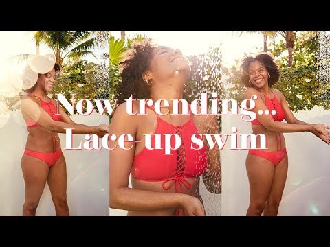 Lace-up swim