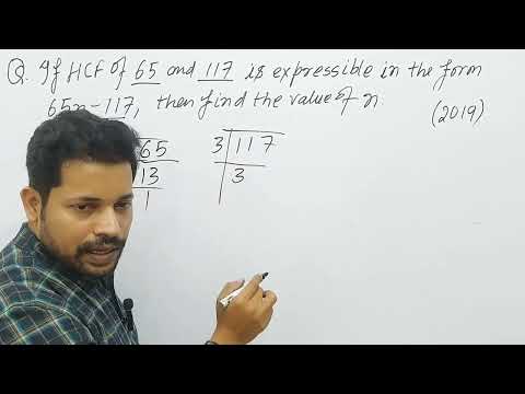 if If the HCF of 65 and 117 is Expressible in the form 65n – 117, Calculate the Value of n