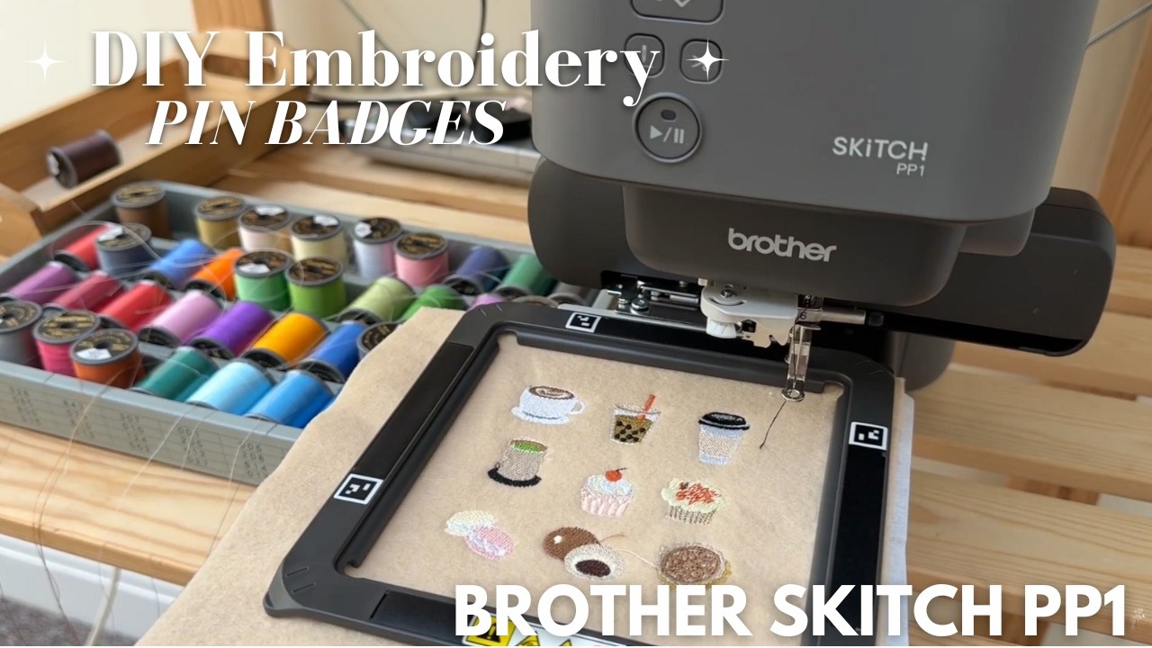 embroidery brooch diy  • easy tutorial [Brother Skitch PP1]