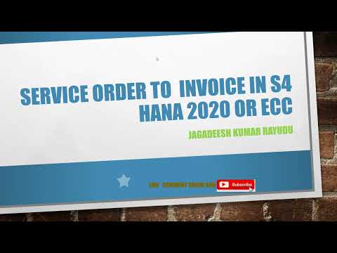 SERVICE ORDER CONFIGURATION PART1 IN S4 HANA2020