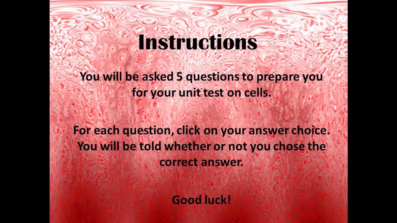 Interactive Video - Cells Practice Quiz