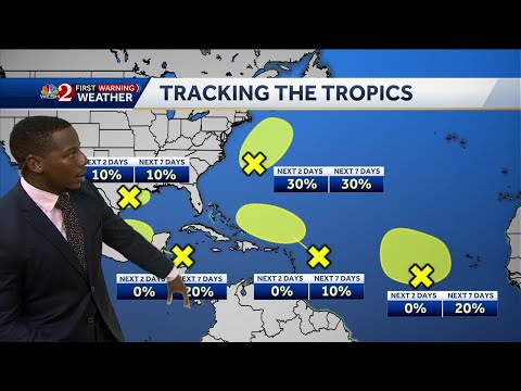 National Hurricane Center tracking 5 areas of interest