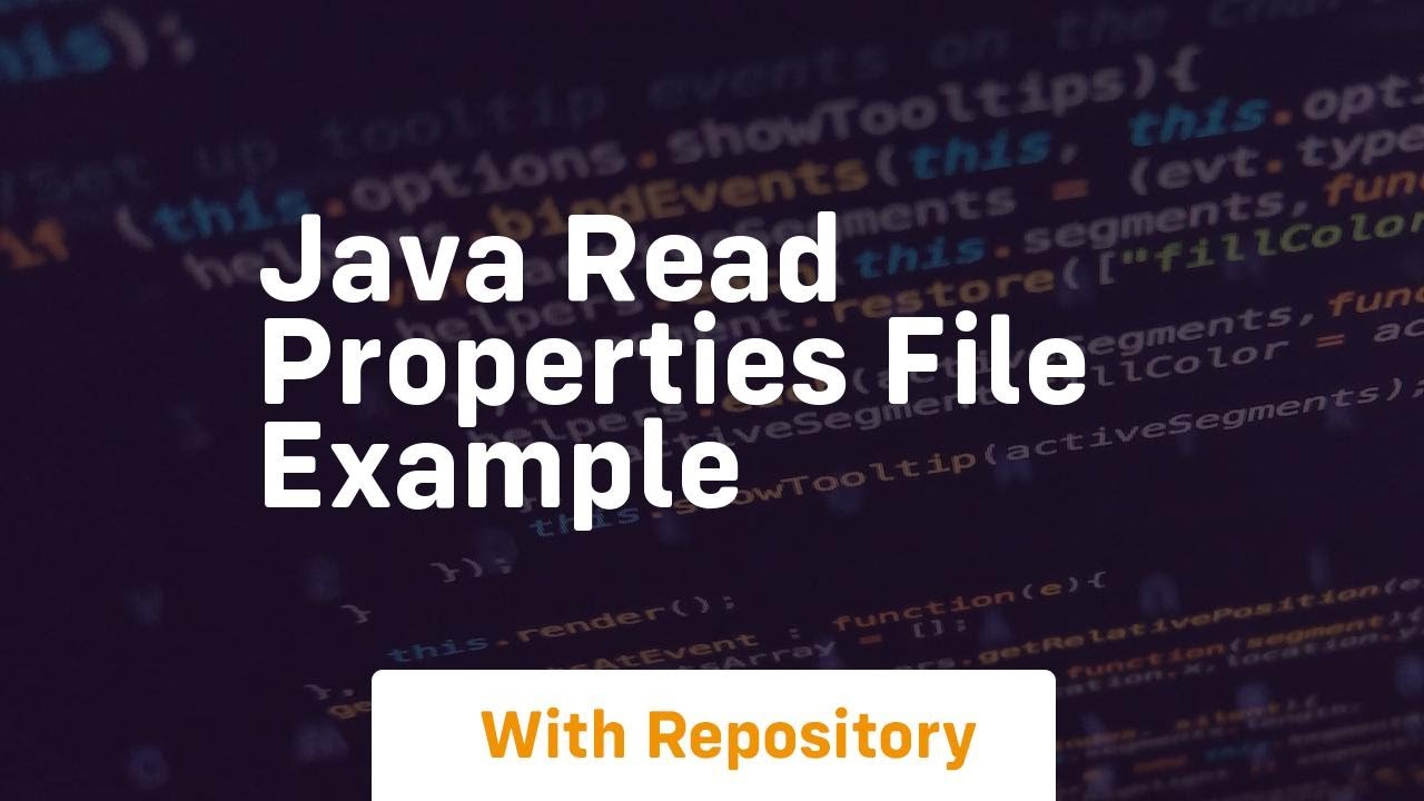 java read properties file example