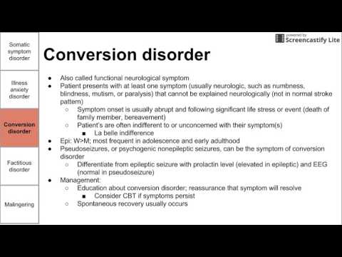 Somatic symptom and factitious disorders
