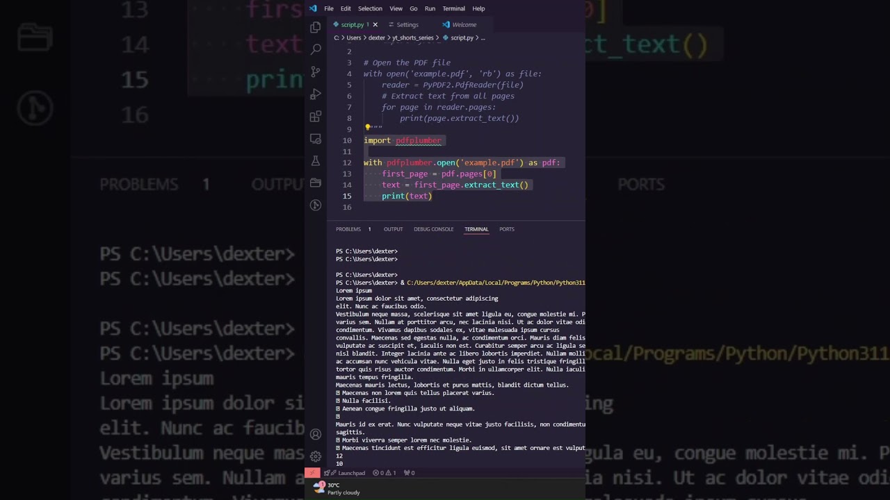 Python in 60 seconds: Automate PDF Reading with Python!