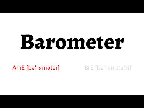 How to Pronounce barometer in American English and British Englishbarometer