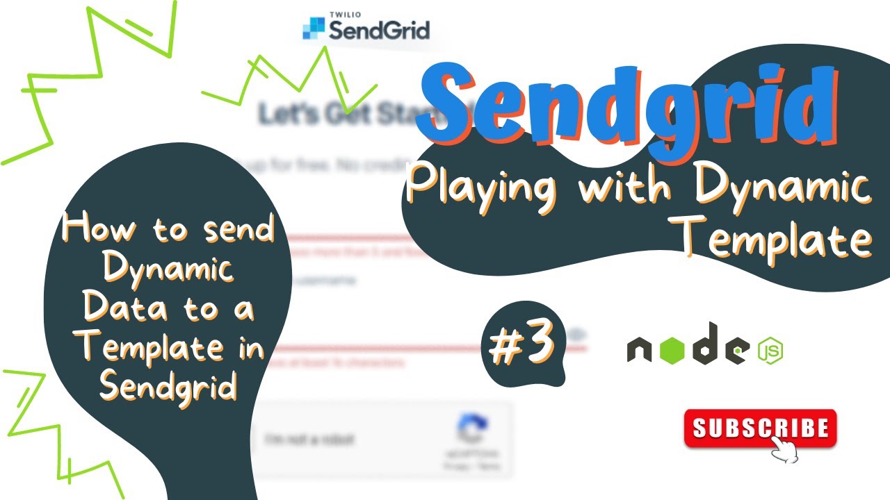 How to send Dynamic Data to a Template in Sendgrid | Send mail with Predefined HTML Email Template