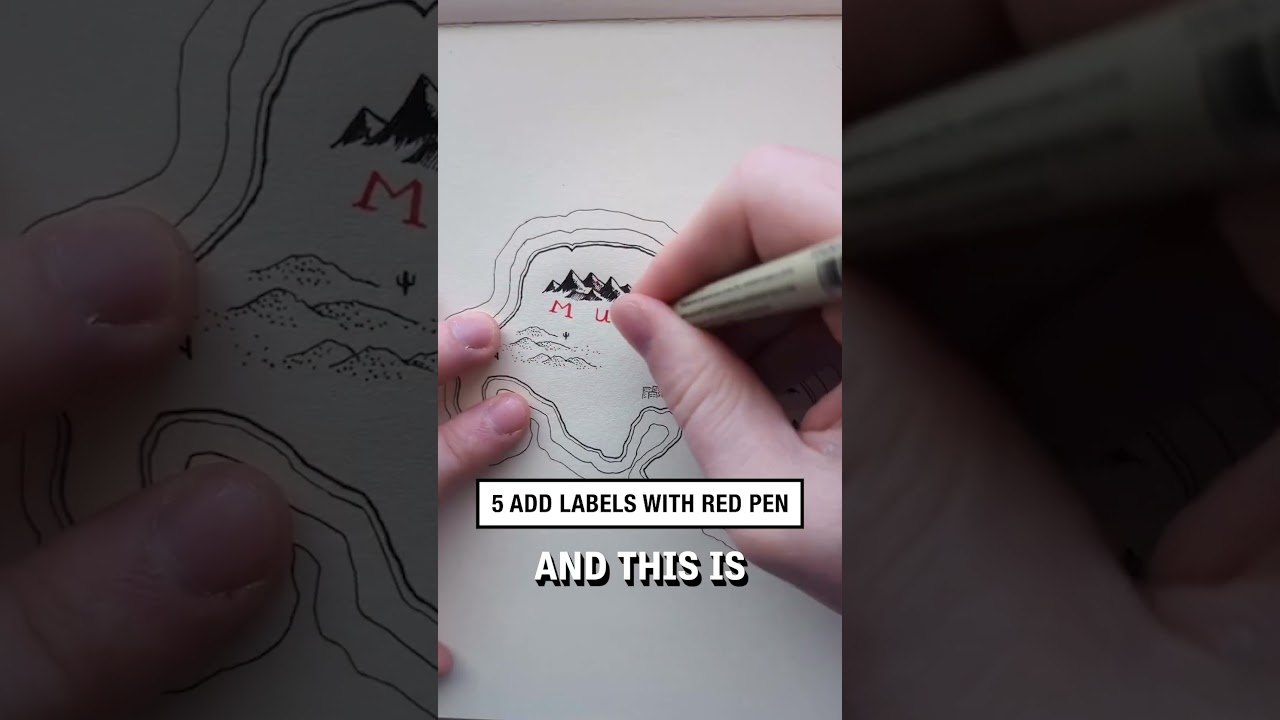 How to draw fantasy maps! 🗺️🤩  -  🎥 lord_ofmaps