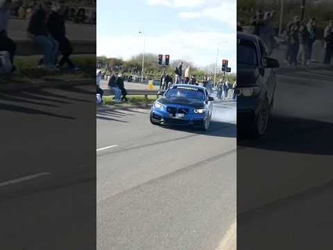 Guy Drifting BMW M235i Leaving Tucked 2023 | #shorts #tucked #drift #bmw #carshow