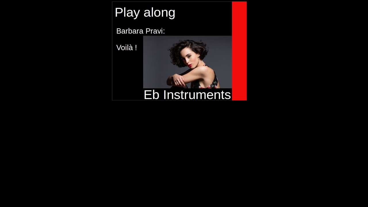 Barbara Pravi - Voilà, France, ESC 2021 play along for Eb-Instruments