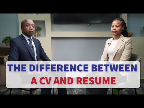 The Difference Between a CV and Resume