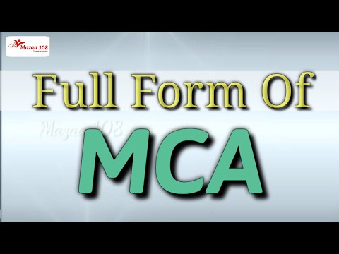 full form of MCA | MCA stands for | MCA Means | Financial & Banking | Mazaa 108 | #Mazaa108