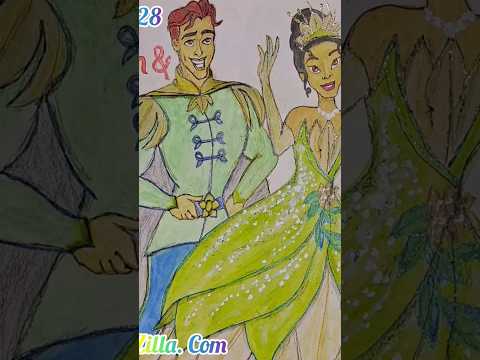 Prince Naveen and Princess Tiana From 'The Frog Prince' #disneycharacters 28 days Completed