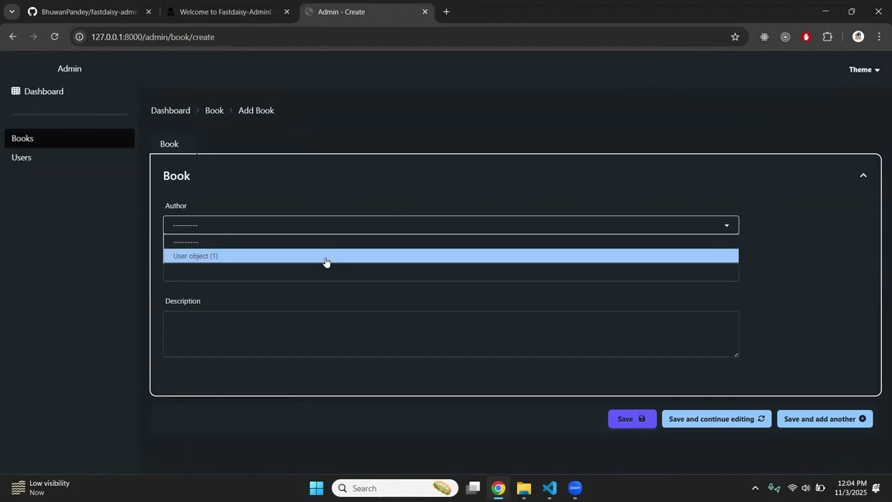 Integrate admin panel to fastapi || fastapi || fastdaisy-admin