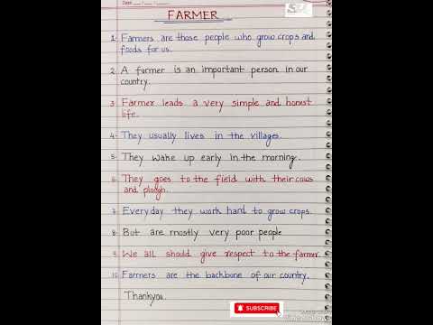 Essay on farmer l 10 lines on farmer in english l speech on farmer l paragraph writing on farmer